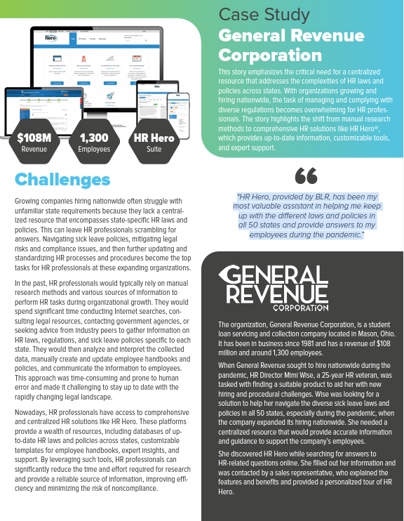 How HR Hero empowered General Revenue Corporation – BLR