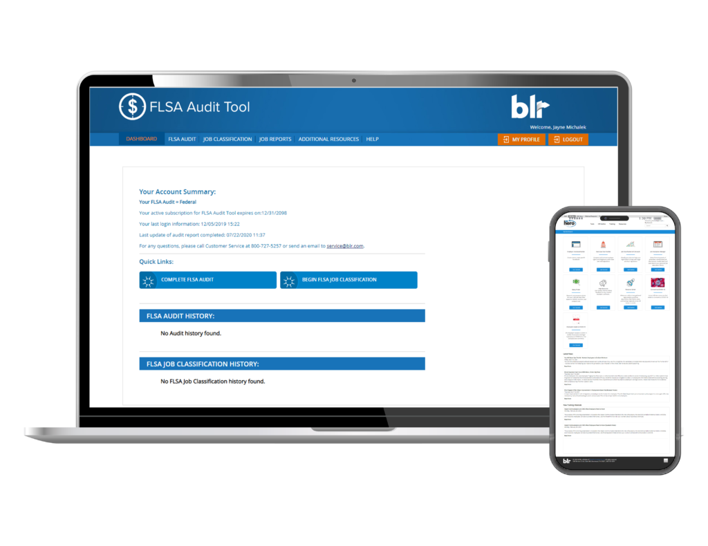 Job Classification & FLSA Audit Tool – BLR