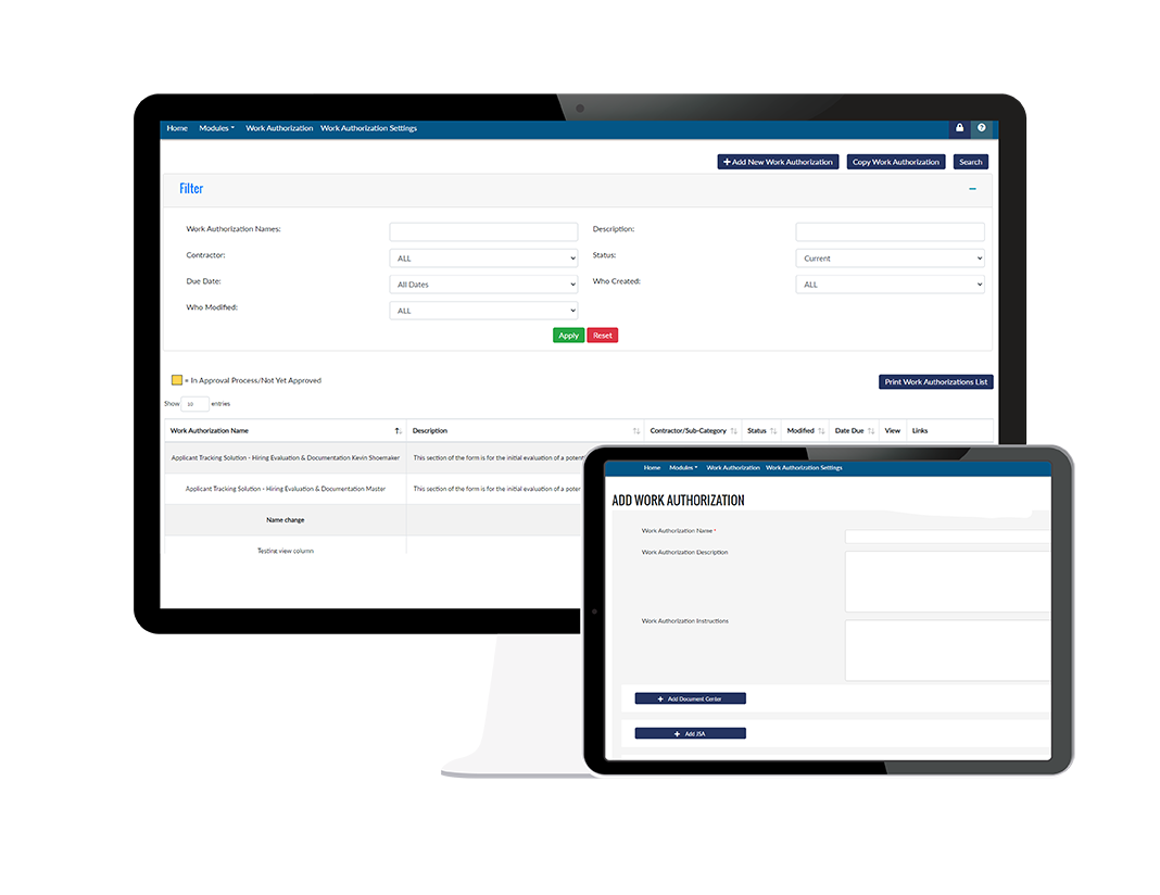 Work Authorizations – BLR